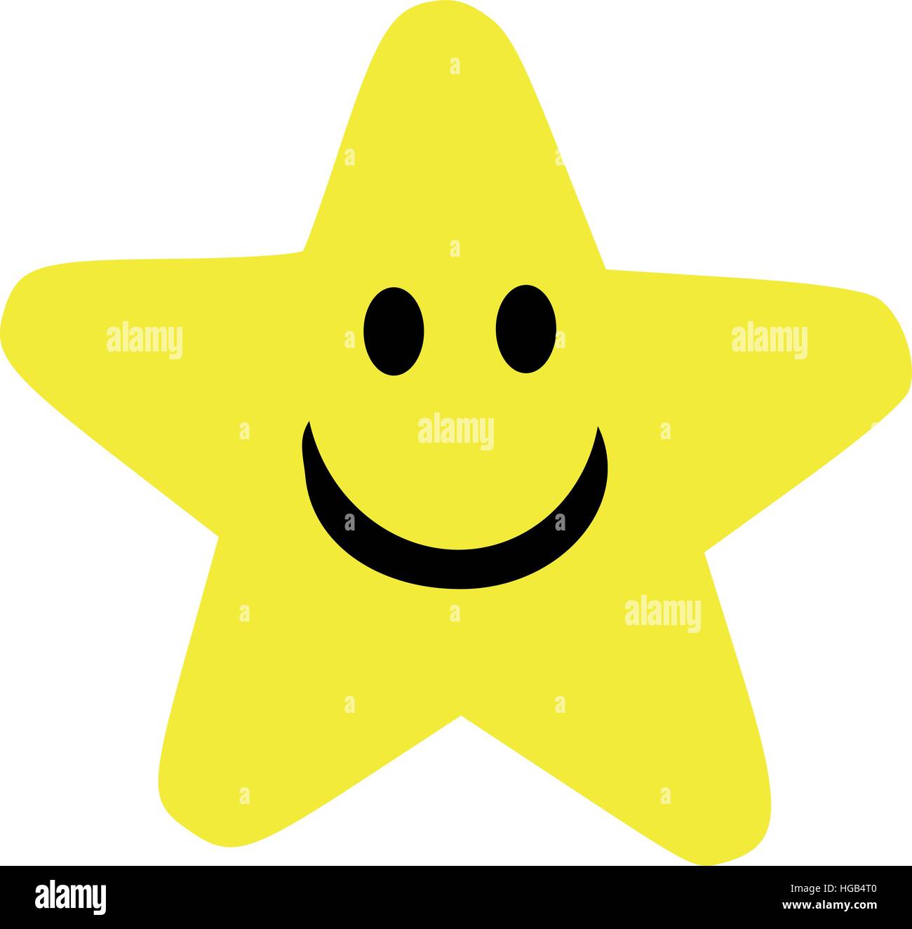 Yellow cartoon star with smiling face Stock Vector Image & Art - Alamy