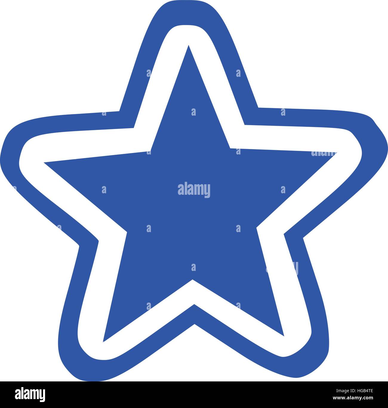 Blue star with border Stock Vector Image & Art - Alamy