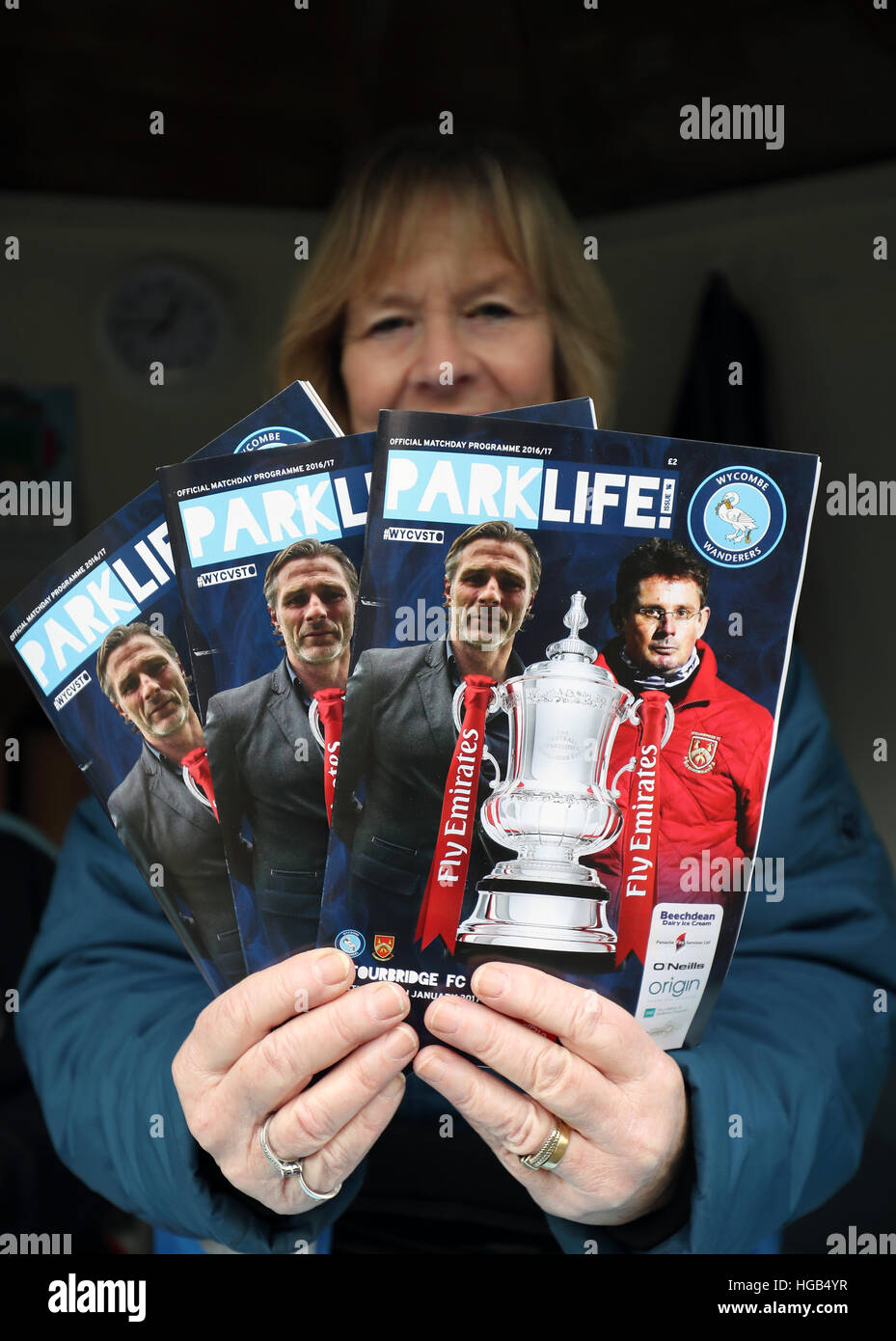 Fa cup programme seller hi-res stock photography and images - Alamy