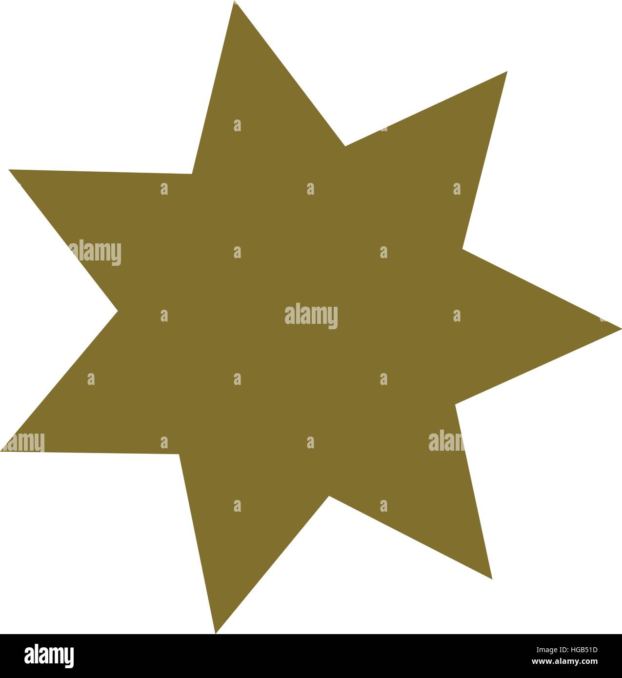 Gold seven-pointed star Stock Vector Image & Art - Alamy