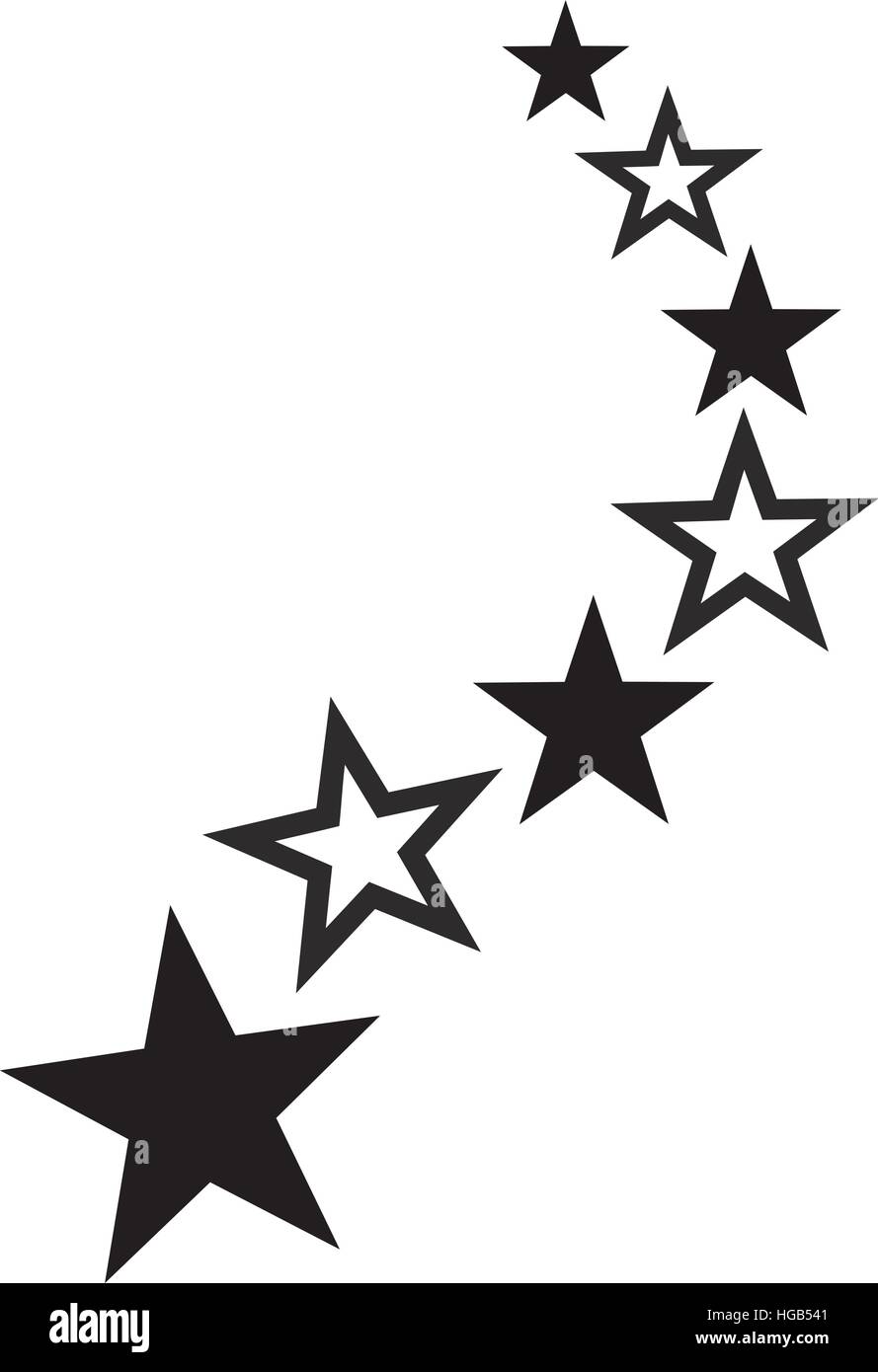 Rising stars - full and outlined Stock Vector Image & Art - Alamy