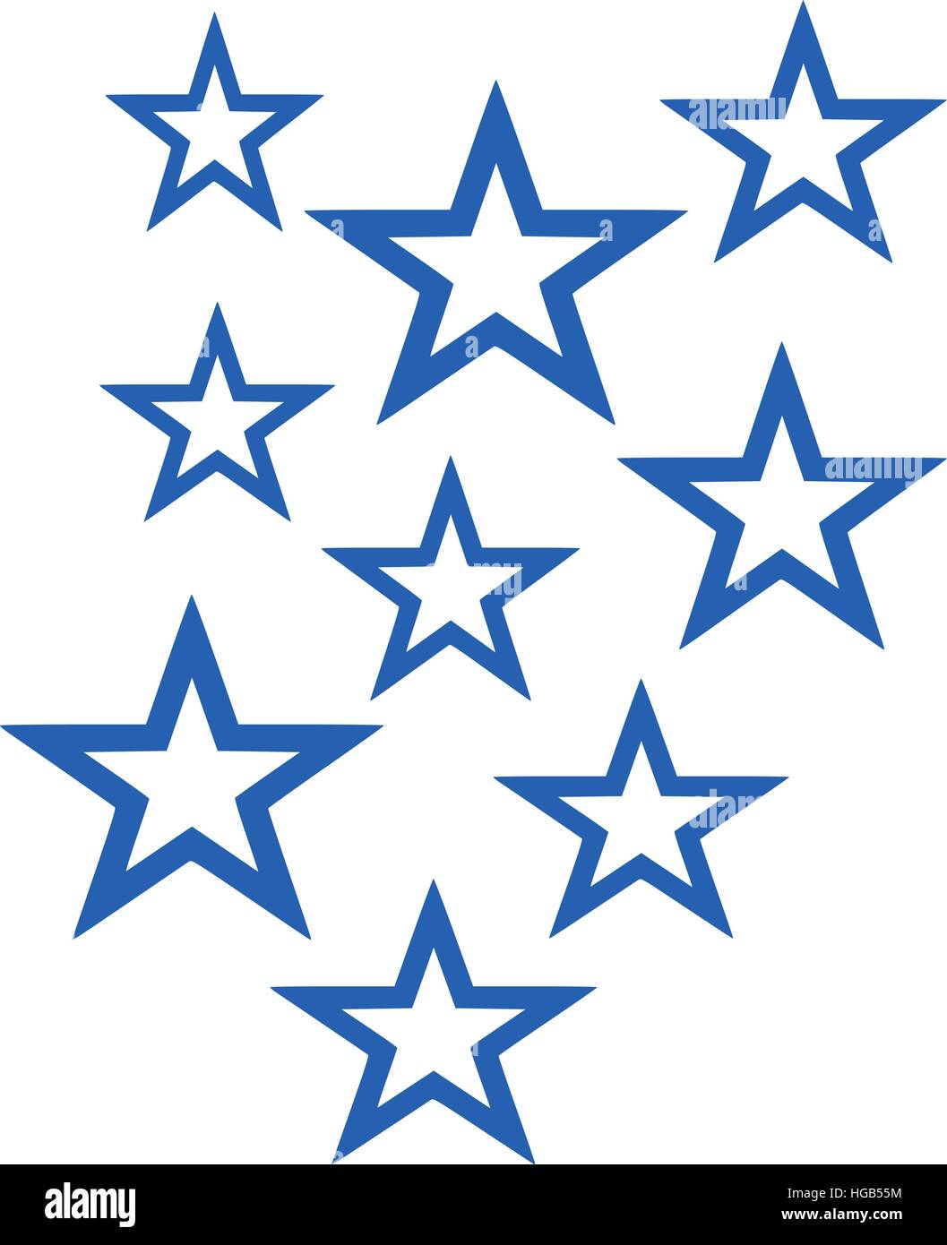 Background of blue outline stars Stock Vector Image & Art - Alamy