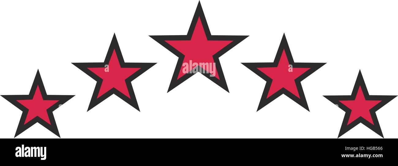 Red stars with black outline Stock Vector Image & Art - Alamy