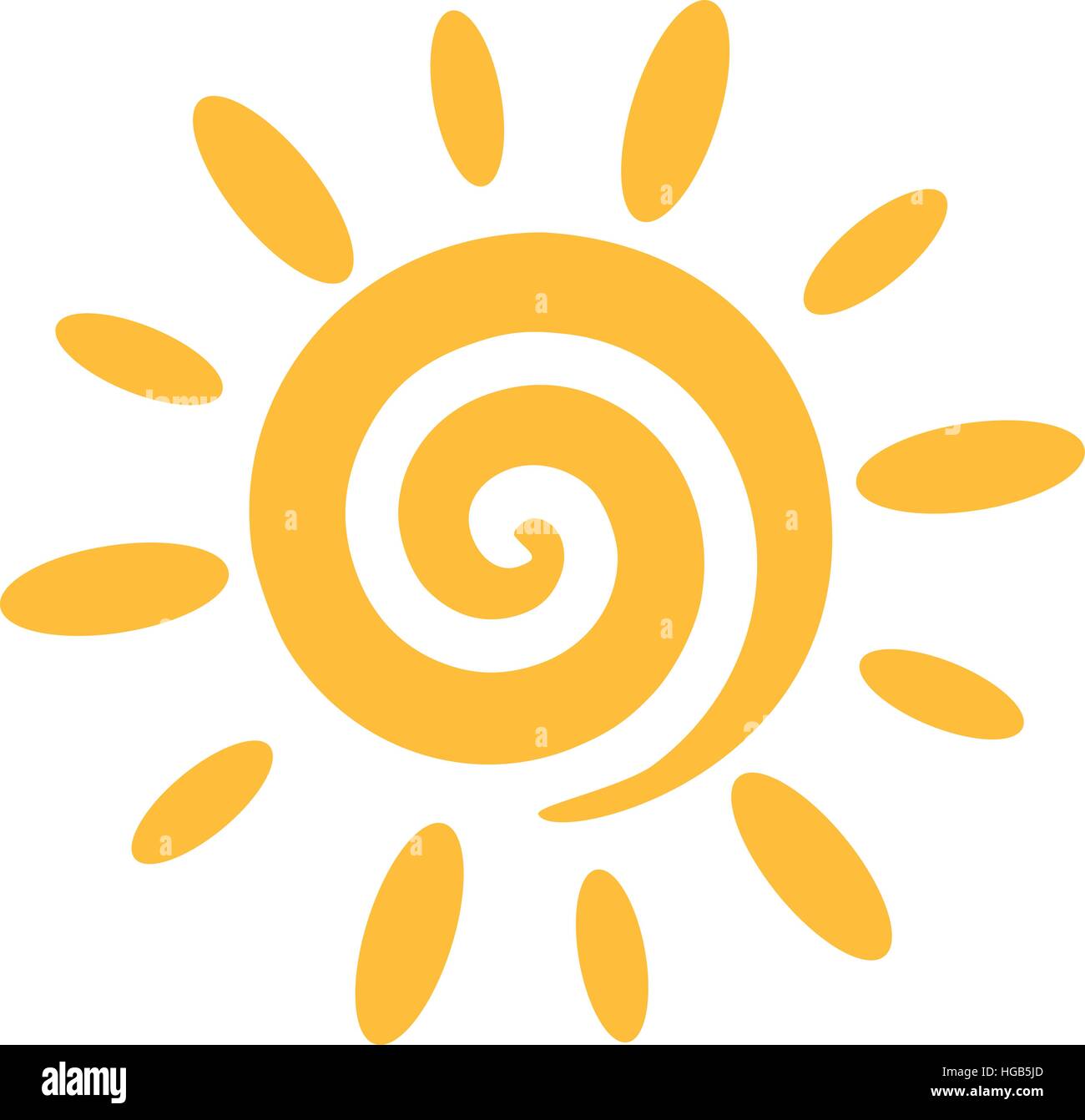 Sun with spiral Stock Vector Image & Art - Alamy