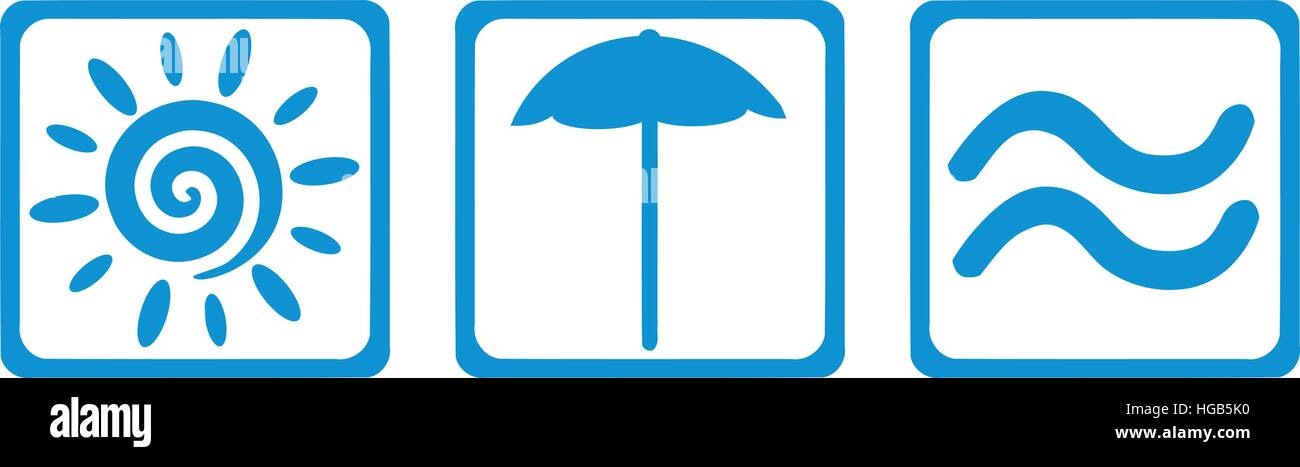 Beach sun parasol Stock Vector Images - Alamy