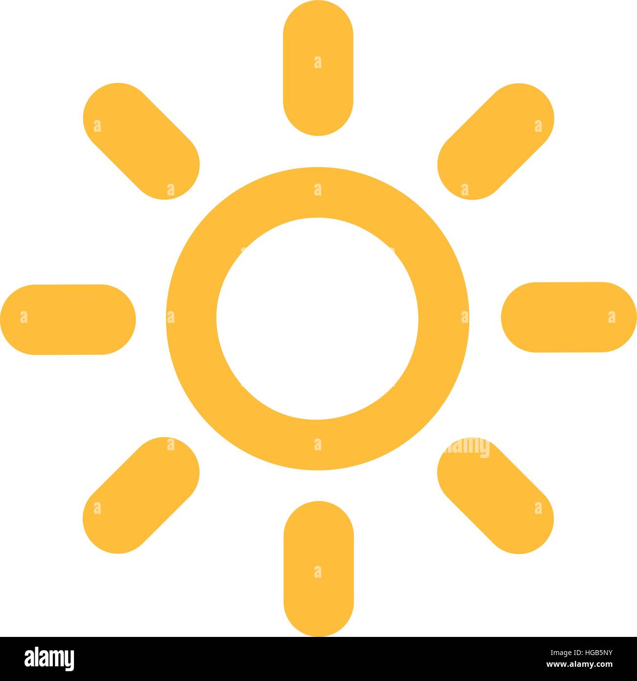 Simple sun icon hi-res stock photography and images - Alamy