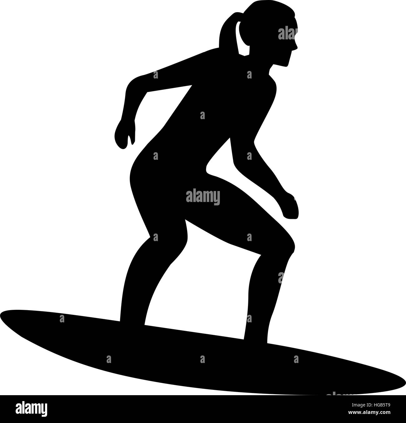 Woman surf Stock Vector Images - Alamy