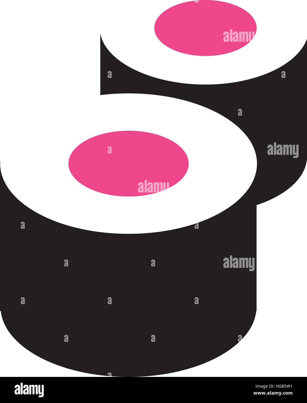 Japanese sushi maki rolls Stock Vector Images - Alamy