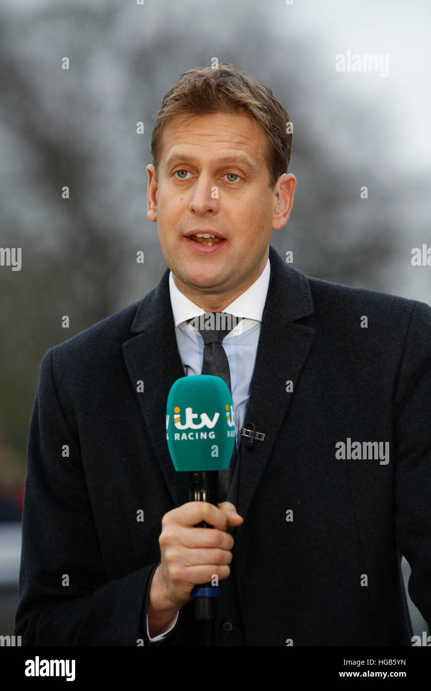 ITV Racing presenter Ed Chamberlin during 32Red Day at Sandown ...
