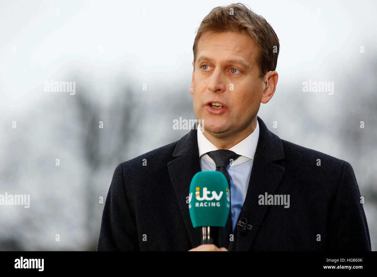 ITV Racing presenter Ed Chamberlin during 32Red Day at Sandown ...