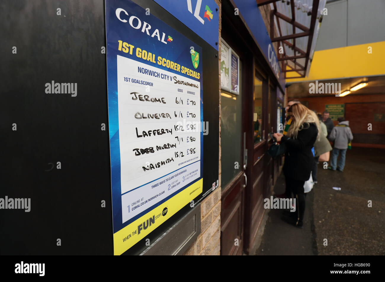 A general view outside carrow road hi-res stock photography and images ...