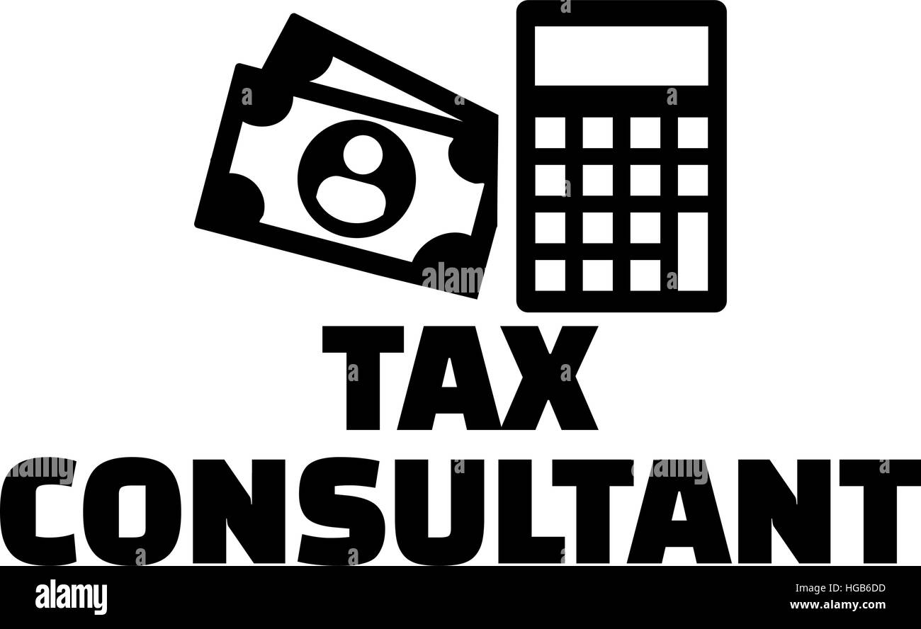 Tax consultant with money and calculator icon Stock Vector Image & Art ...