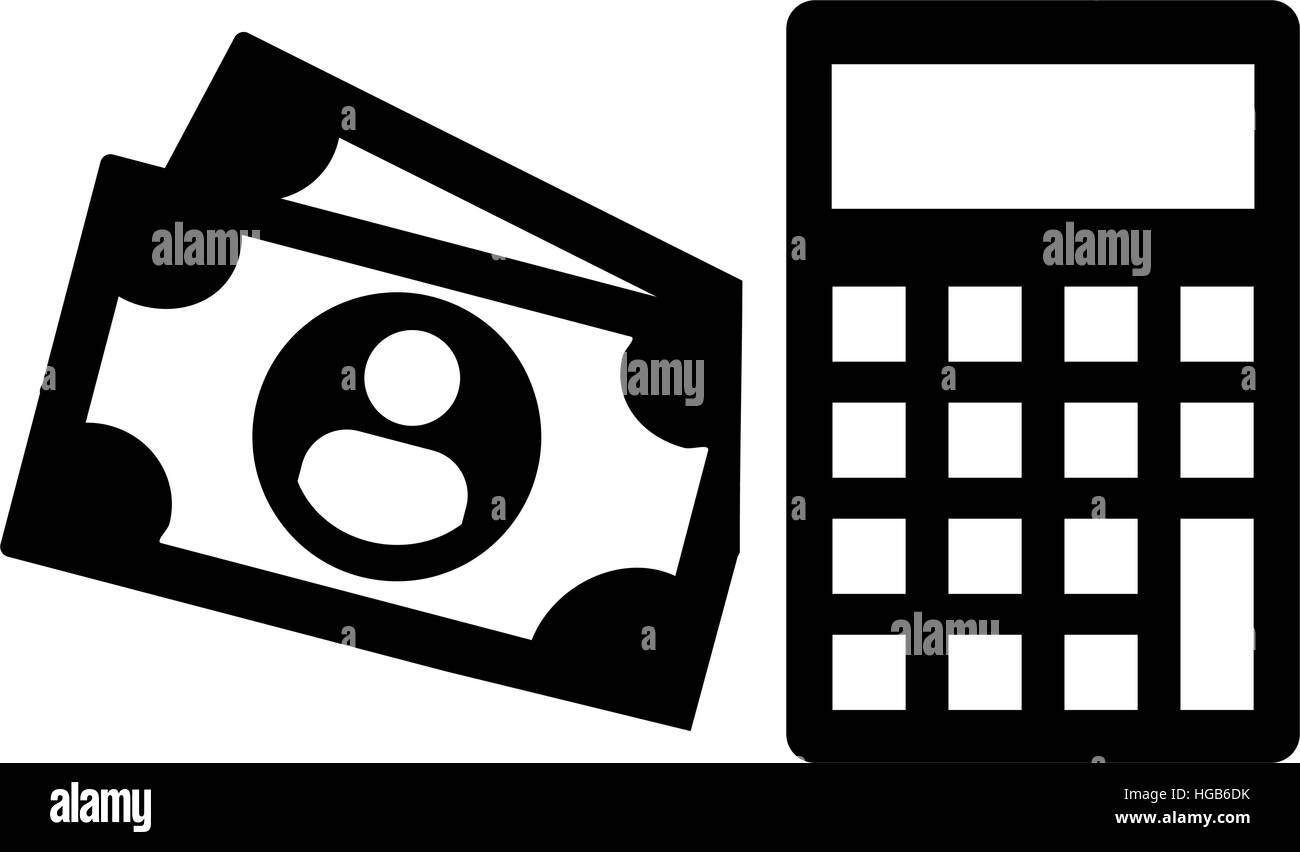 Money and calculator icon Stock Vector Image & Art - Alamy