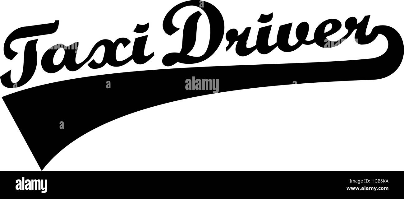 Taxi driver retro font Stock Vector Image & Art - Alamy