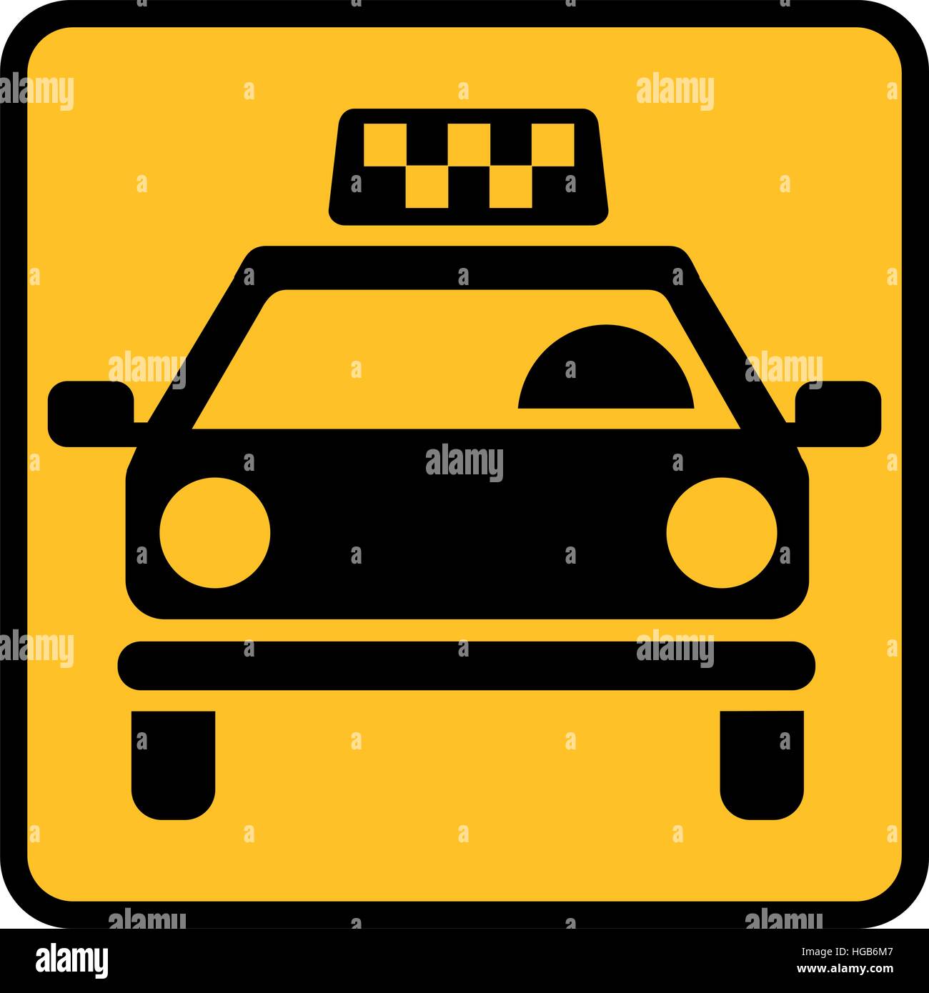 Yellow Taxi cab sign Stock Vector Image & Art - Alamy
