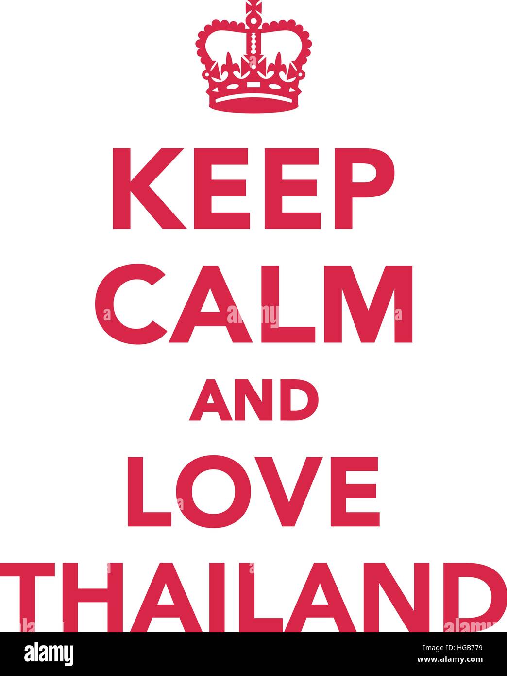 Keep clam and love Thailand Stock Vector Image & Art - Alamy