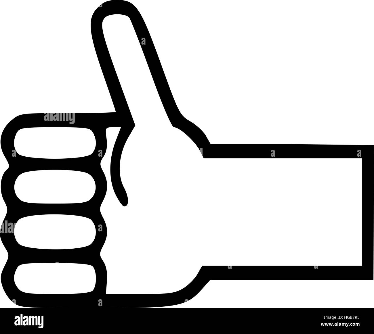 Hand icon with thumb up Stock Vector Image & Art - Alamy