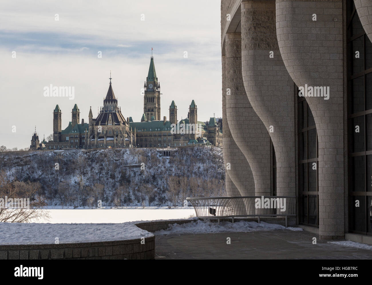 Canadian parliament library architecture High Resolution Stock ...