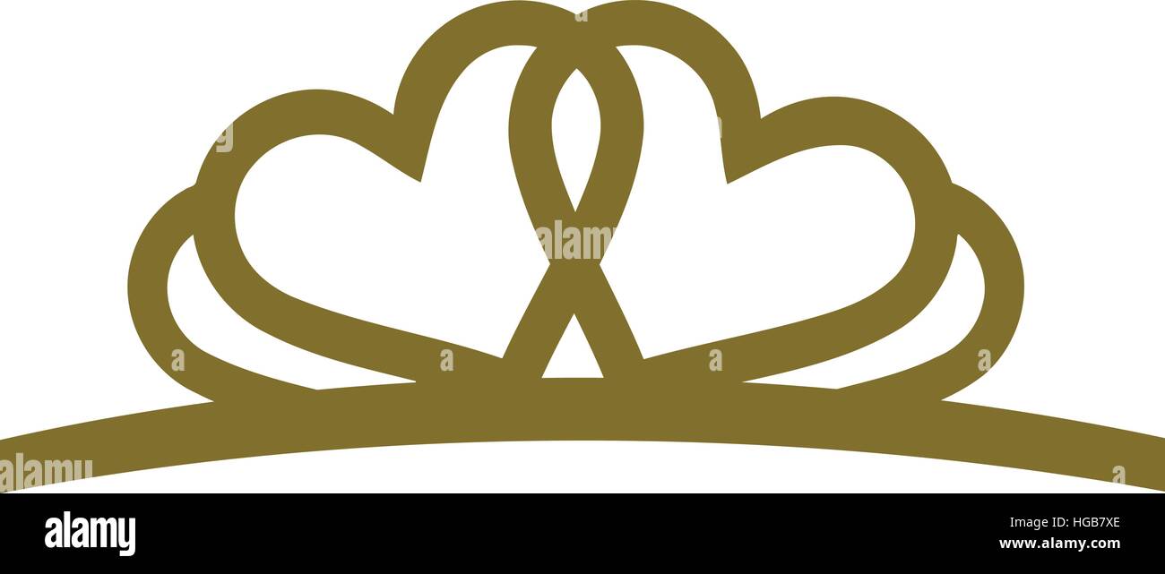 Golden tiara with hearts Stock Vector Image & Art - Alamy
