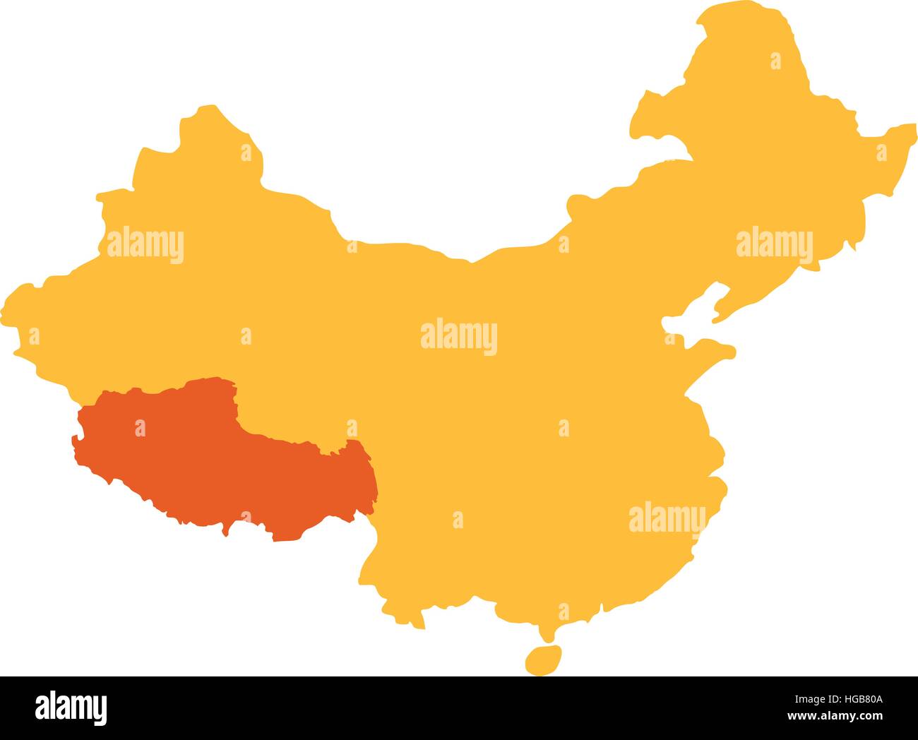 Tibet map hi-res stock photography and images - Alamy