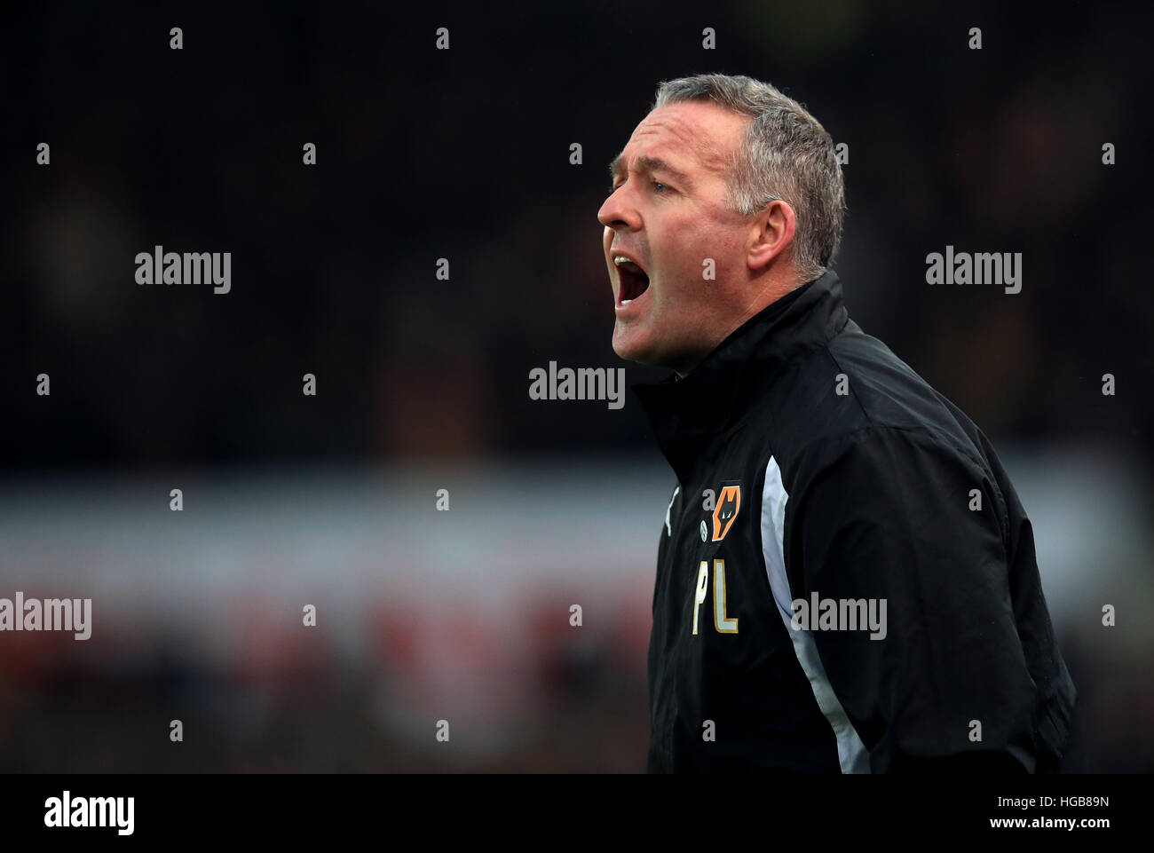 Wolverhampton Wanderers manager Paul Lambert during the Emirates FA Cup ...