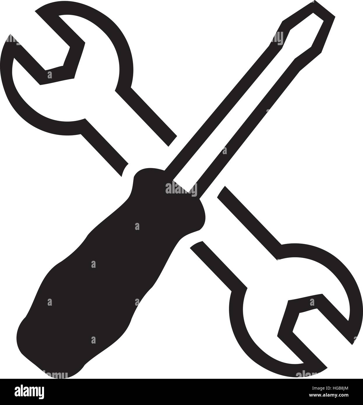 Wrench crossed mechanic tools Cut Out Stock Images & Pictures - Alamy