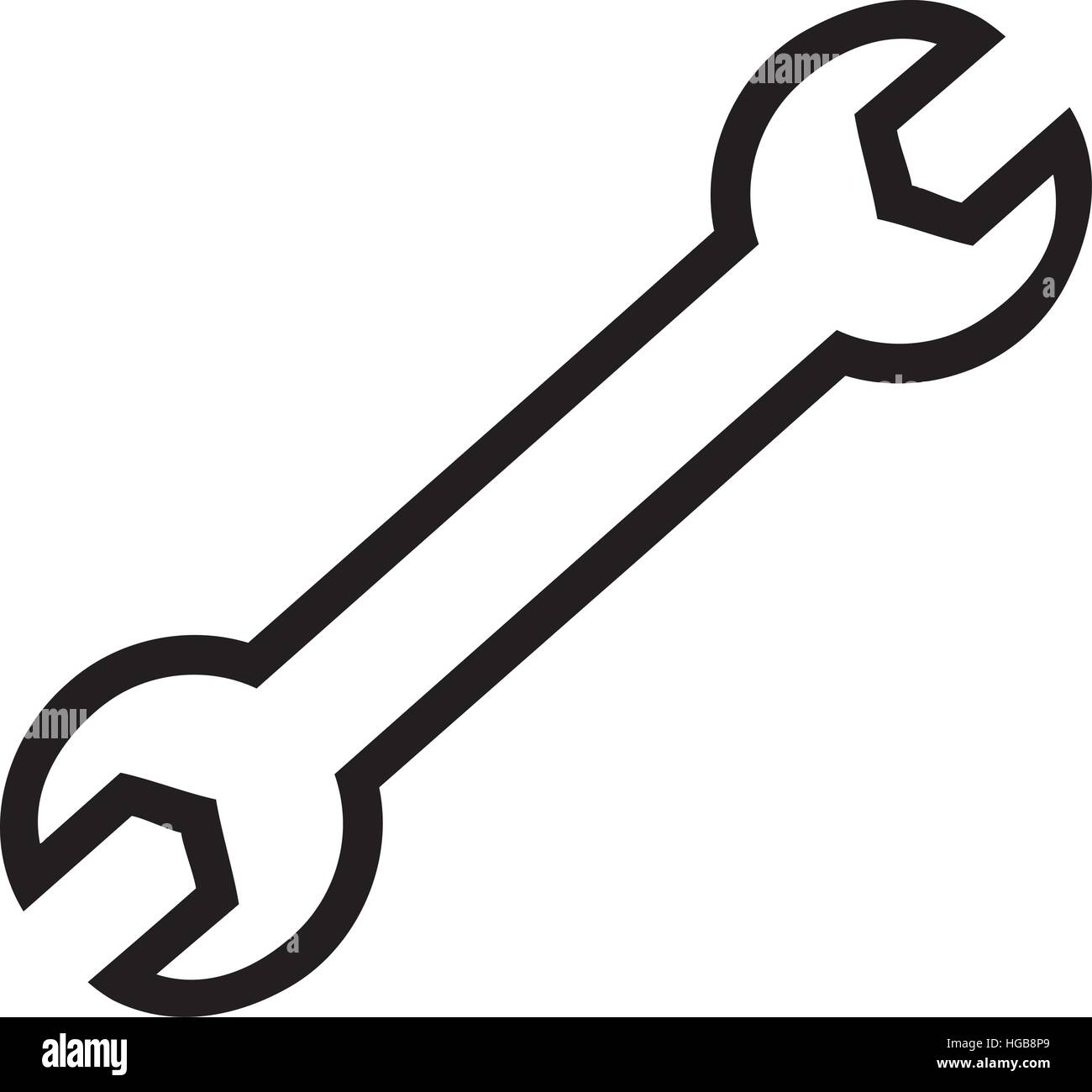 Wrench outline hi-res stock photography and images - Alamy