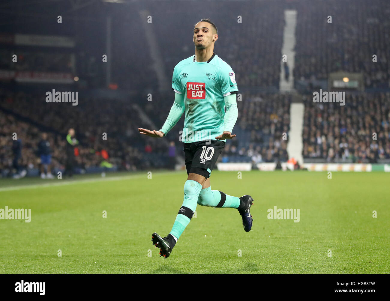Derby countys tom ince celebrates scoring hi-res stock photography and ...