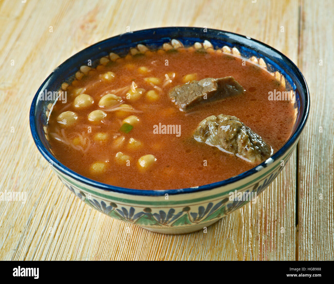 Chorba hrira Traditional Moroccan soup with chickpeas Stock Photo - Alamy