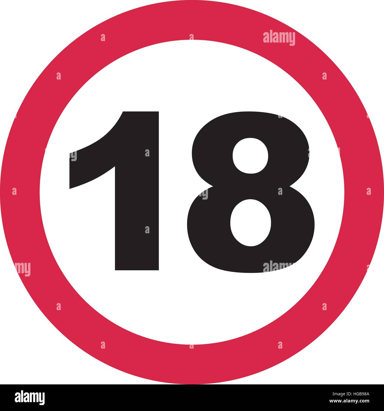 18th Birthday - traffic sign Stock Vector Image & Art - Alamy