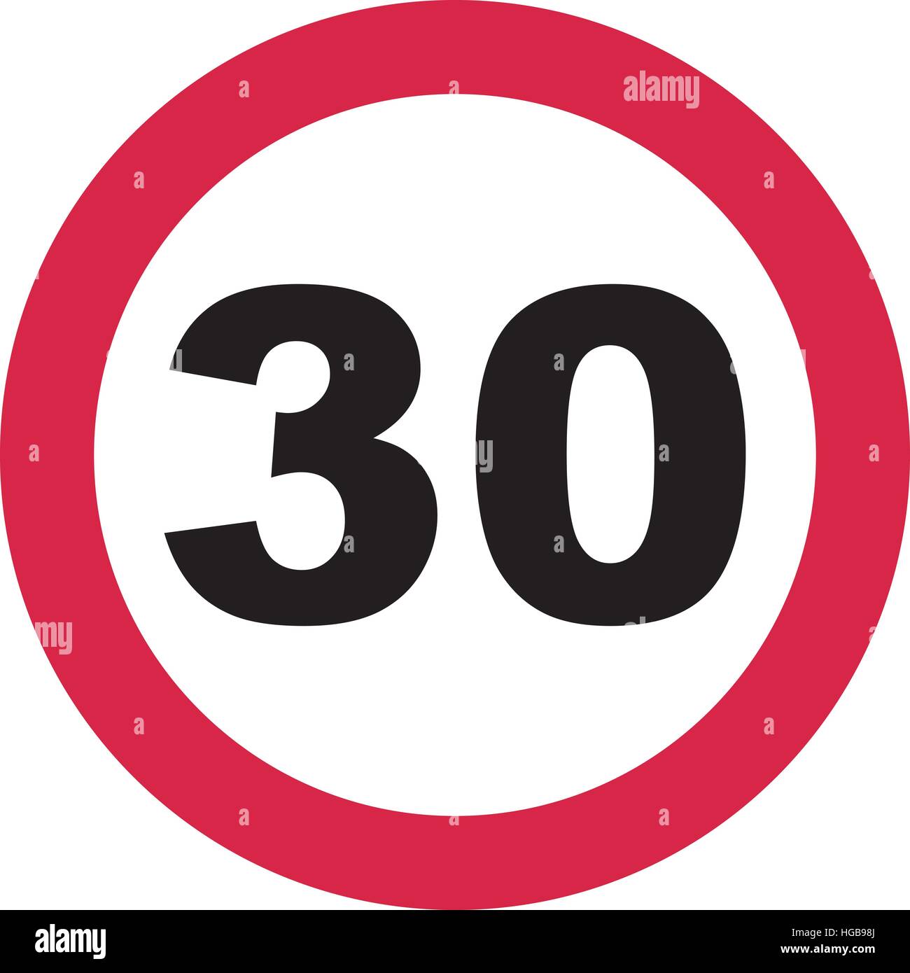 30th Birthday - traffic sign Stock Vector Image & Art - Alamy