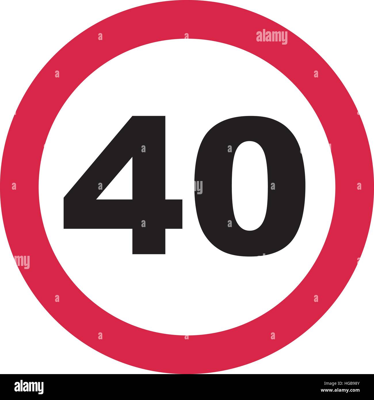40th birthday Stock Vector Images - Alamy