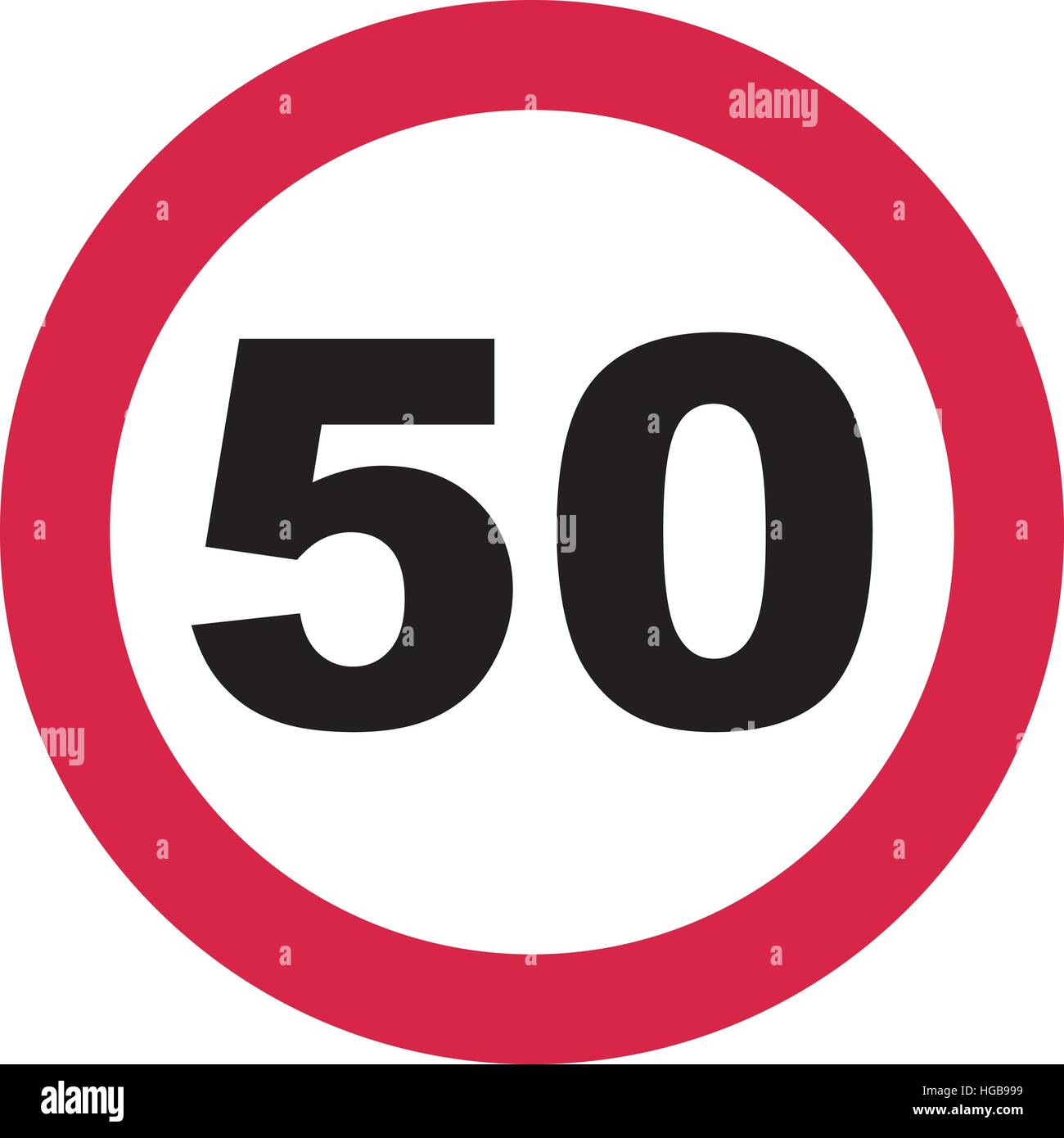 50th Birthday - traffic sign Stock Vector Image & Art - Alamy