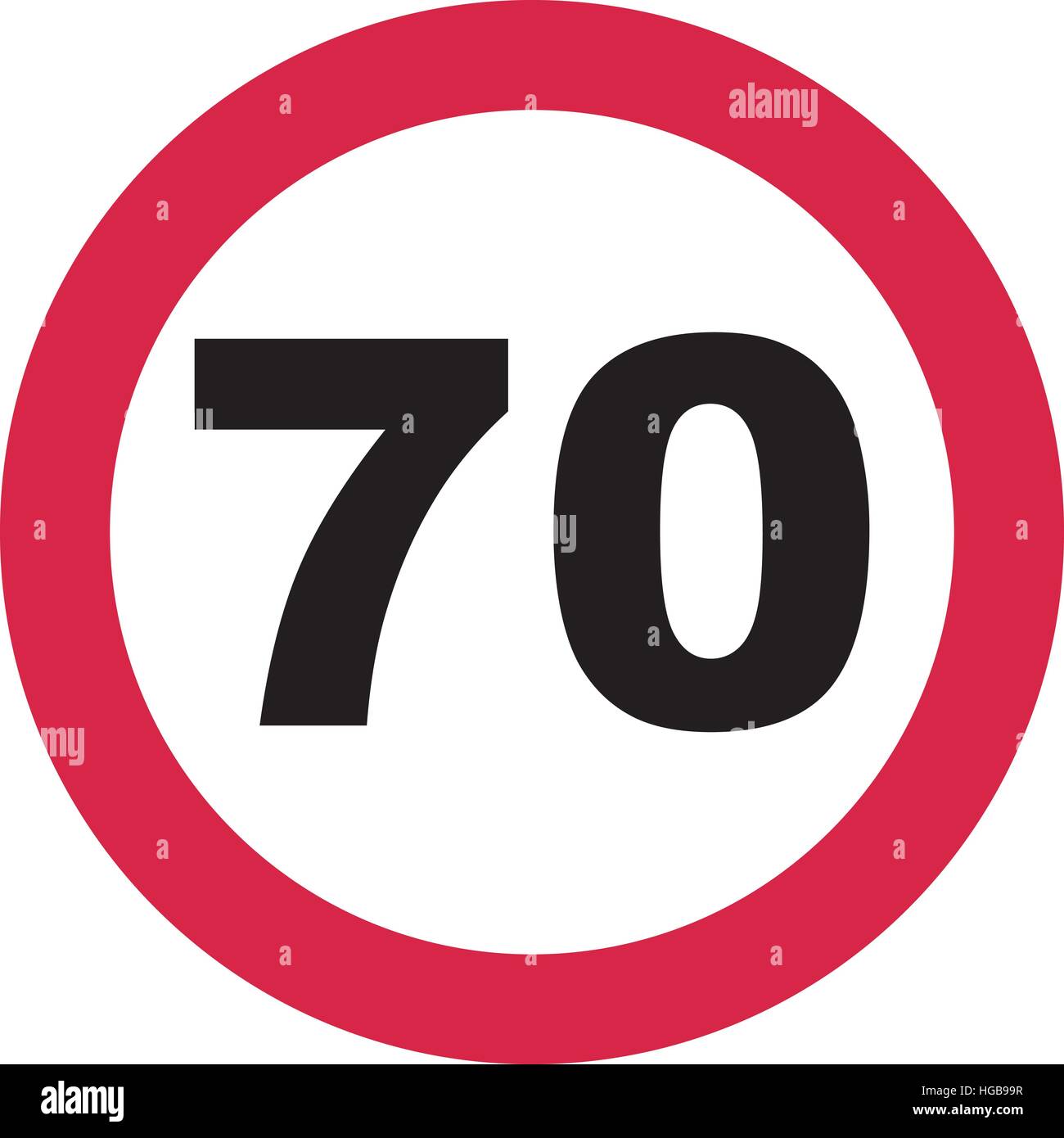 70th Birthday - traffic sign Stock Vector Image & Art - Alamy
