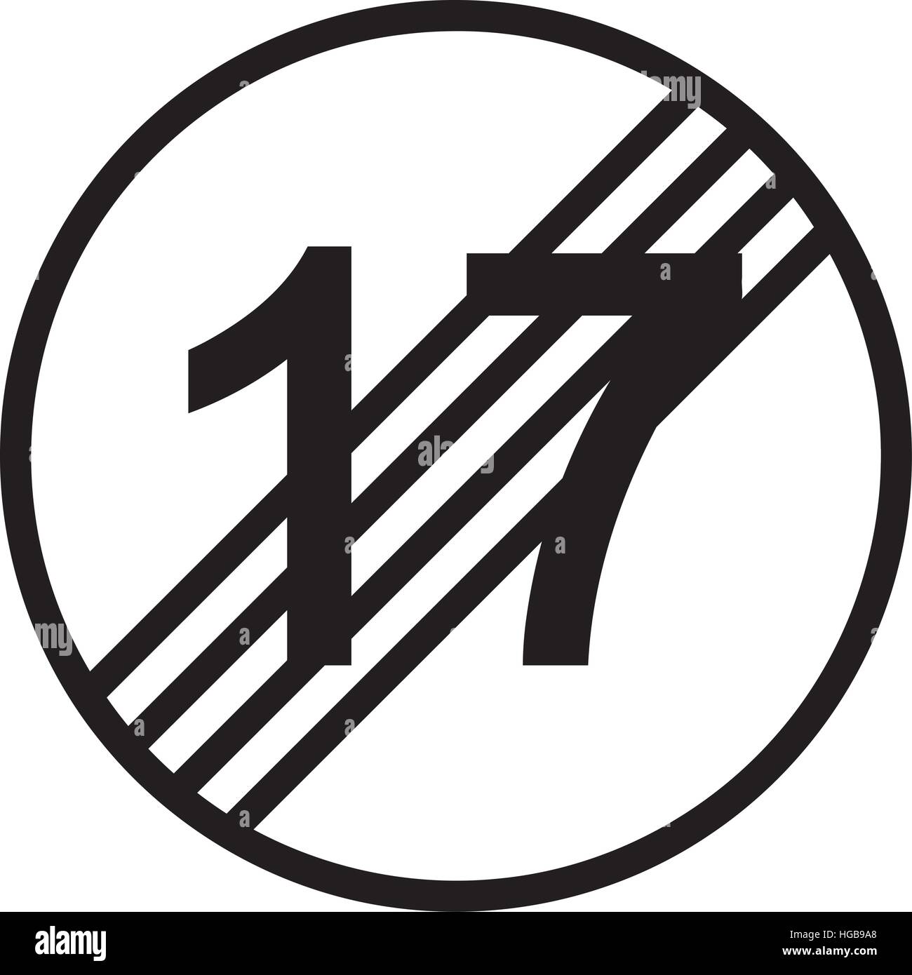 18th birthday traffic sign Stock Vector Image & Art - Alamy