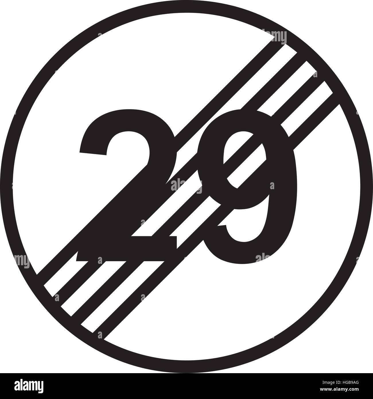 30th birthday traffic sign Stock Vector Image & Art - Alamy