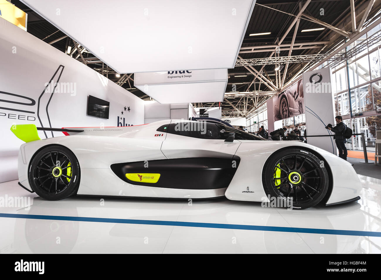 Italy, Bologna motor show 2016, Pininfarina concept car H2 Speed ...