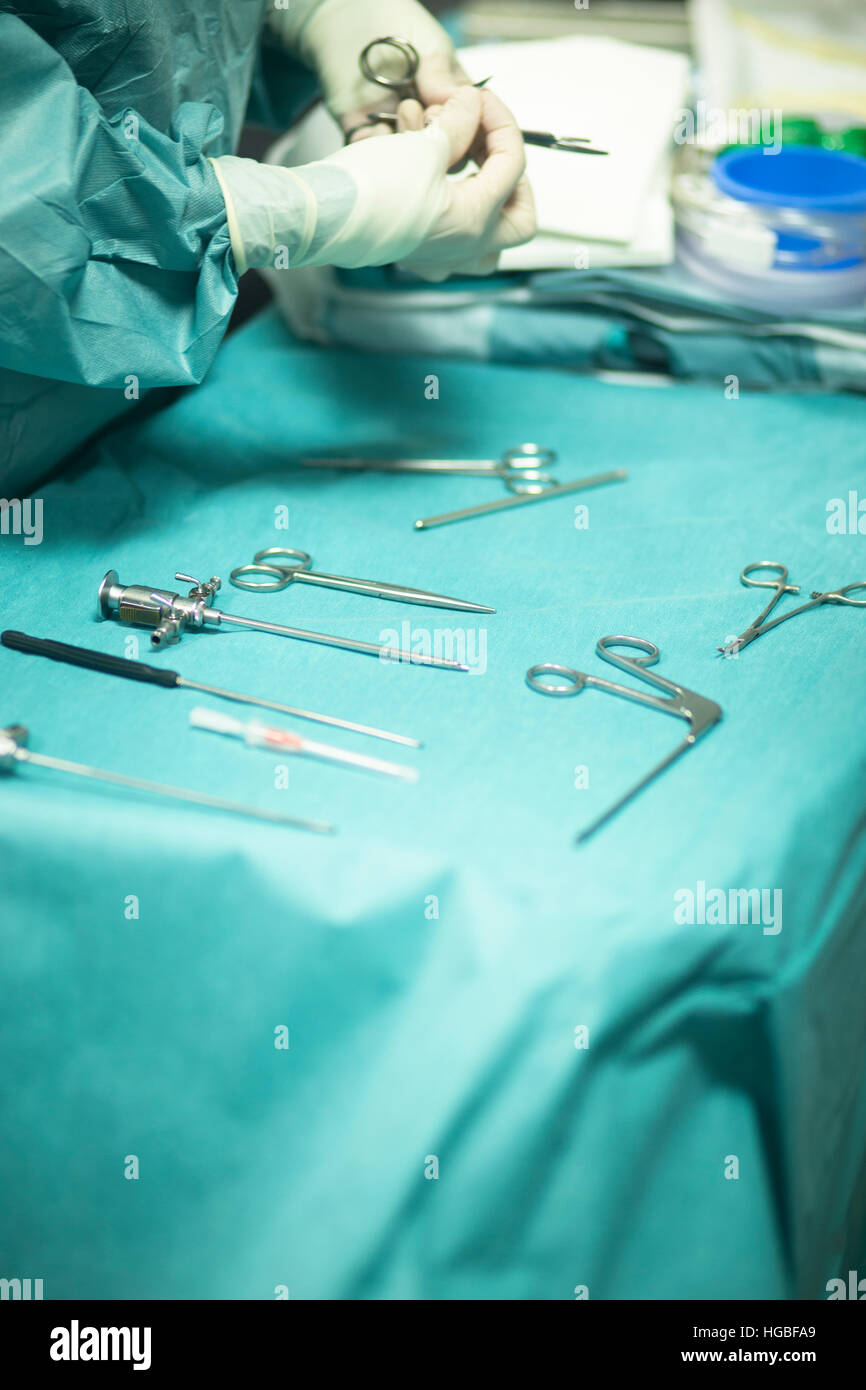 Surgery instrumentation in emergency room operating theater operation ...