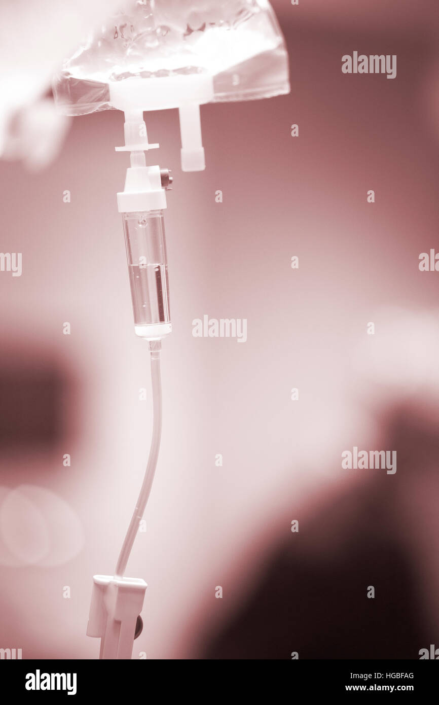 Hospital surgery medical drip in emergency room operating theater ward ...