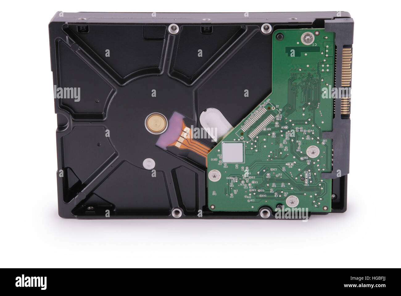 Computer hard disk isolated on white background. Clipping path inside Stock Photo - Alamy