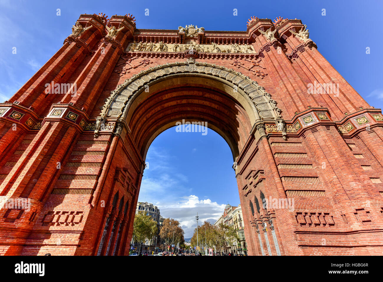 The Arc de Triomf in Barcelona, Spain Stock Photo - Alamy