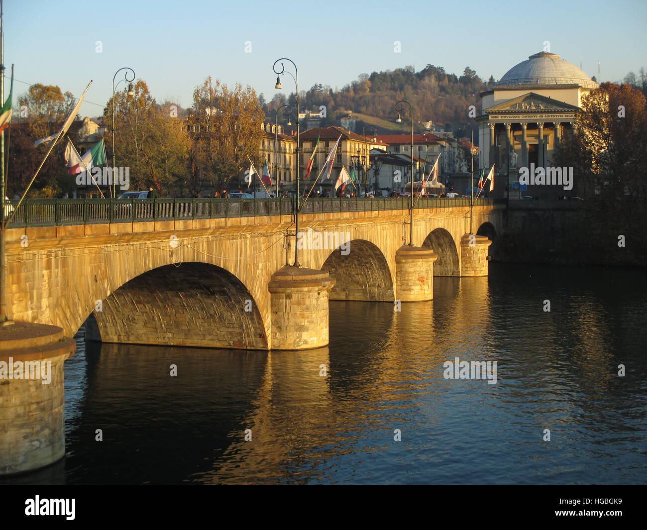 Ponte Vittorio Emanuele, a Beautiful Stone Bridge in Turin of Northern ...