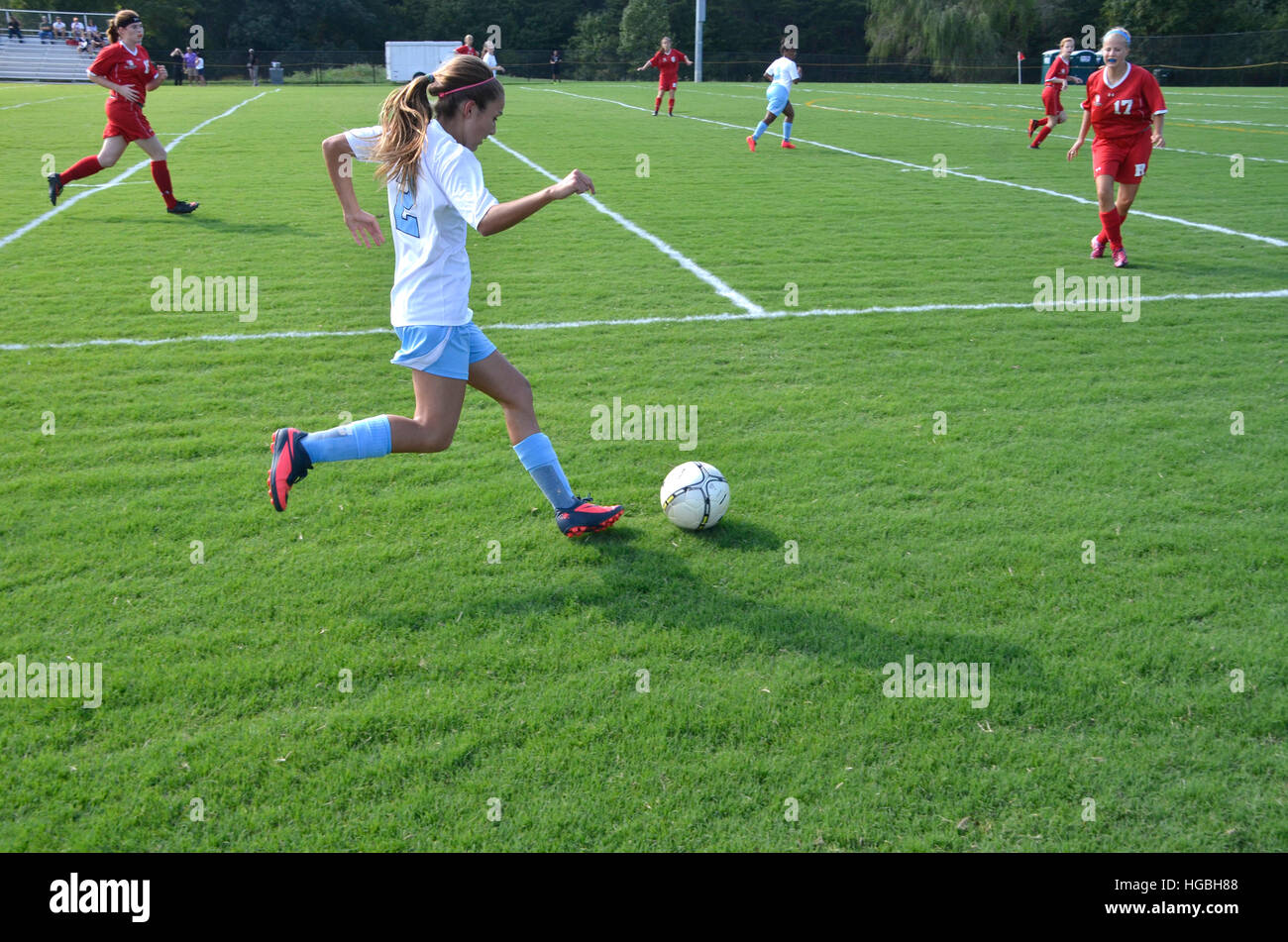 Teenagers playing soccer hi-res stock photography and images - Alamy