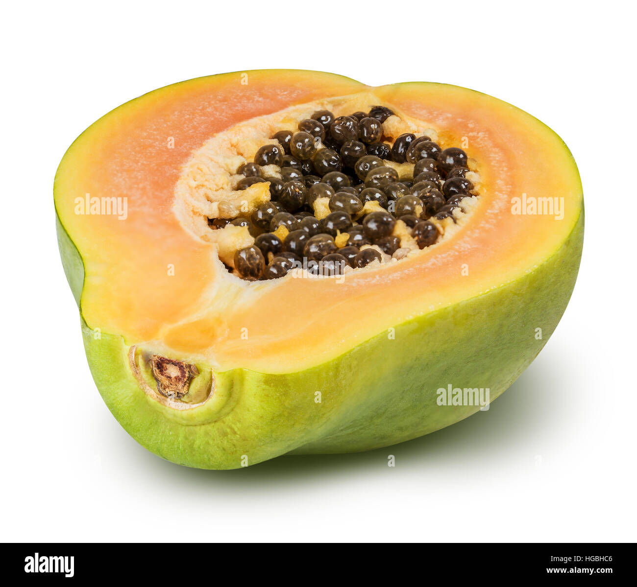 papaya isolated on white background with clipping path Stock Photo - Alamy