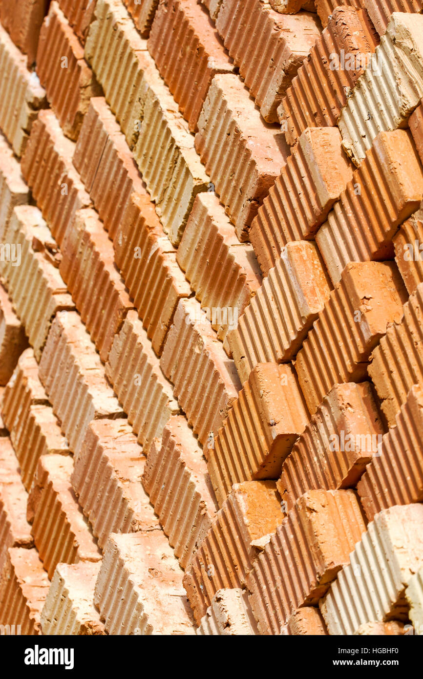 Pile new bricks construction hi-res stock photography and images - Alamy
