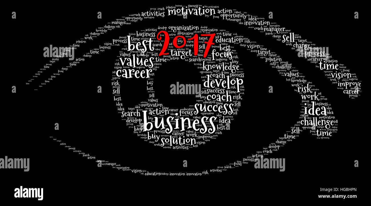 Business 2017 word cloud concept in human eye shape Stock Photo - Alamy