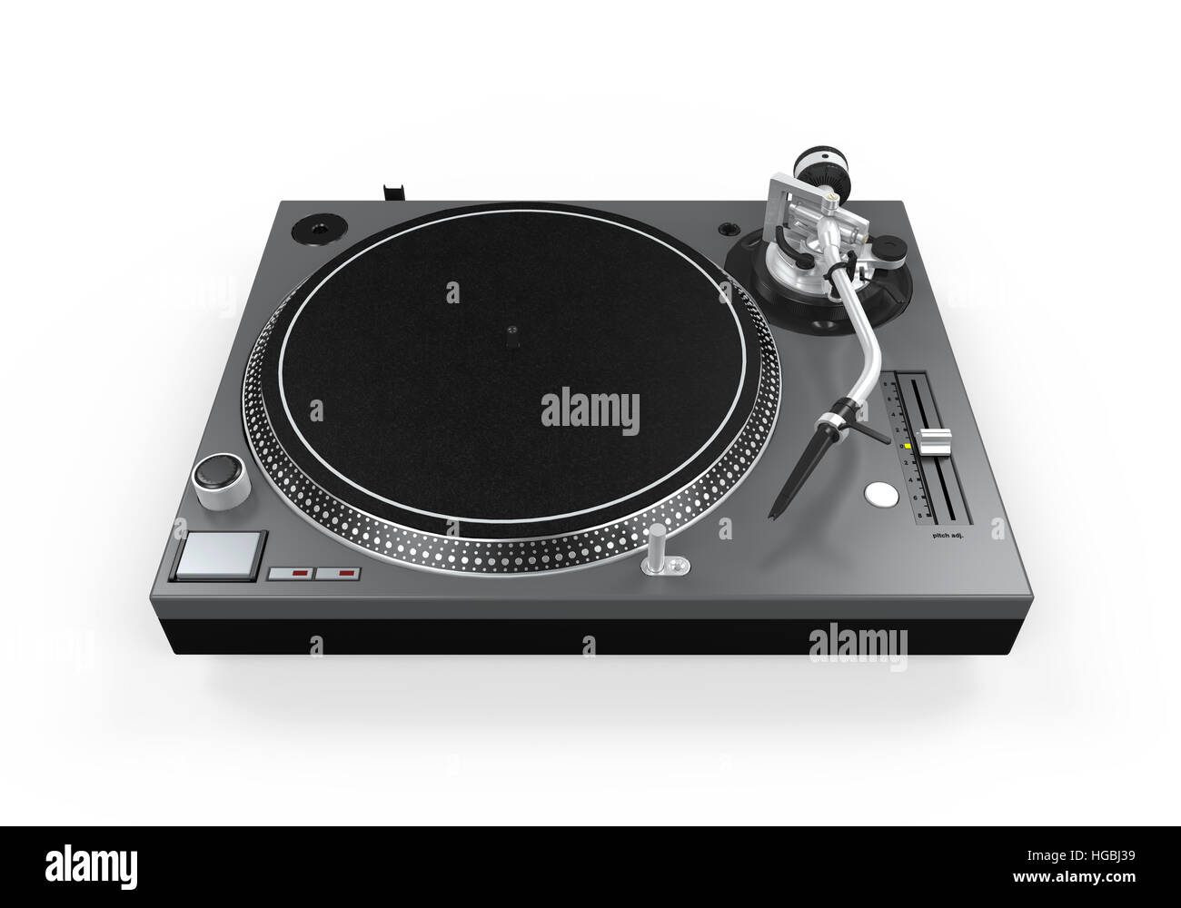 DJ Turntable Isolated Stock Photo - Alamy