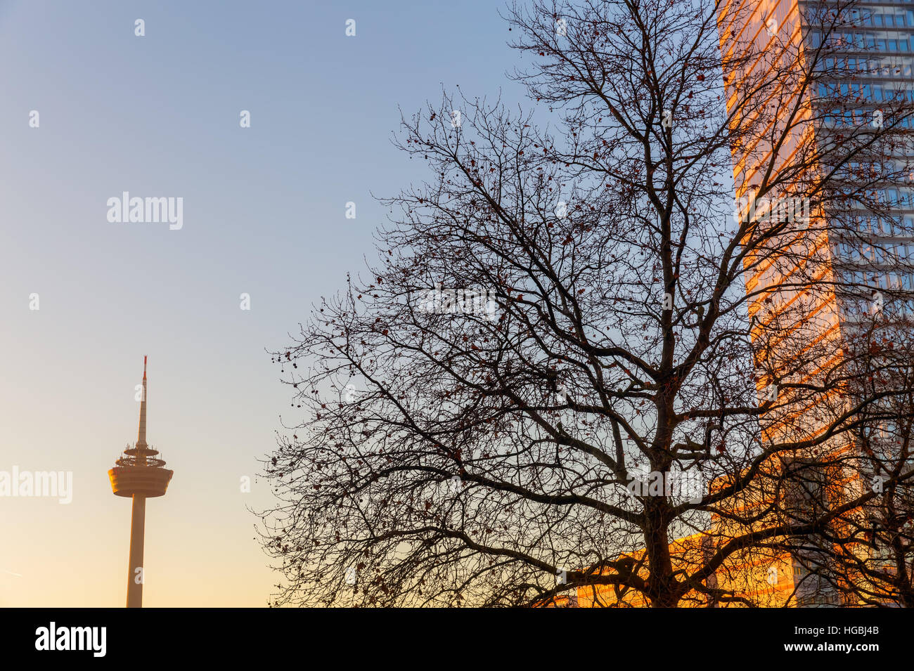 Cologne, Germany - December 30, 2016: view of the Colonius Tower in ...