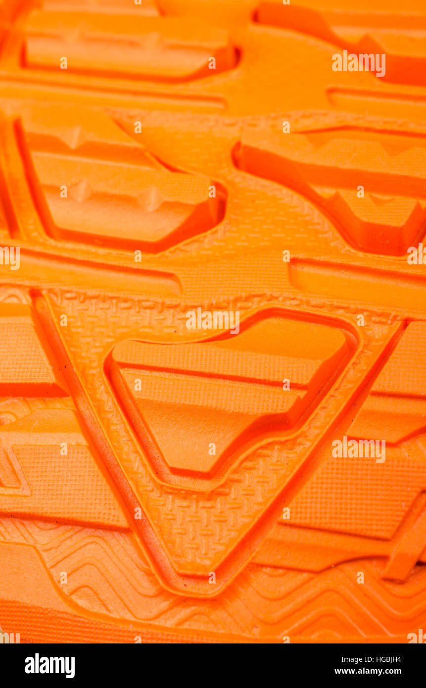 Close up take of the sole of a cross country running trainer shoe Stock ...
