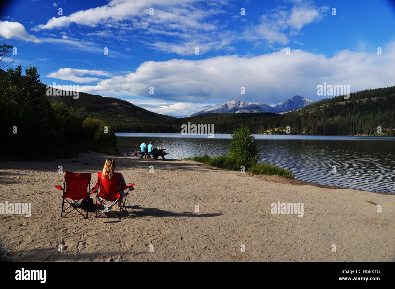 Camping in the nature Stock Photo - Alamy
